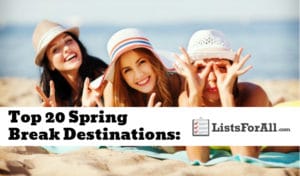Best Spring Break Destinations: The Top 20 List - ListsForAll.com