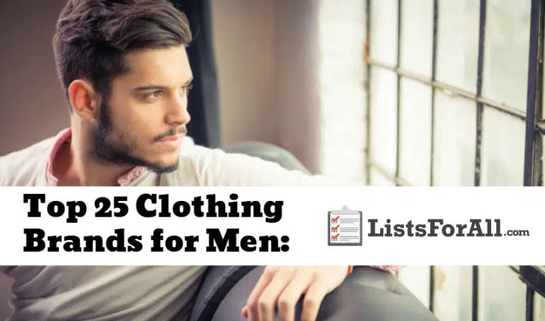 Best Clothing Brands for Men: The Top 25 List - ListsForAll.com