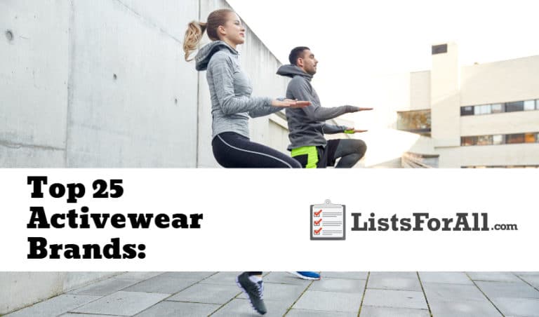 Best Activewear Brands: The Top 25 List - ListsForAll.com