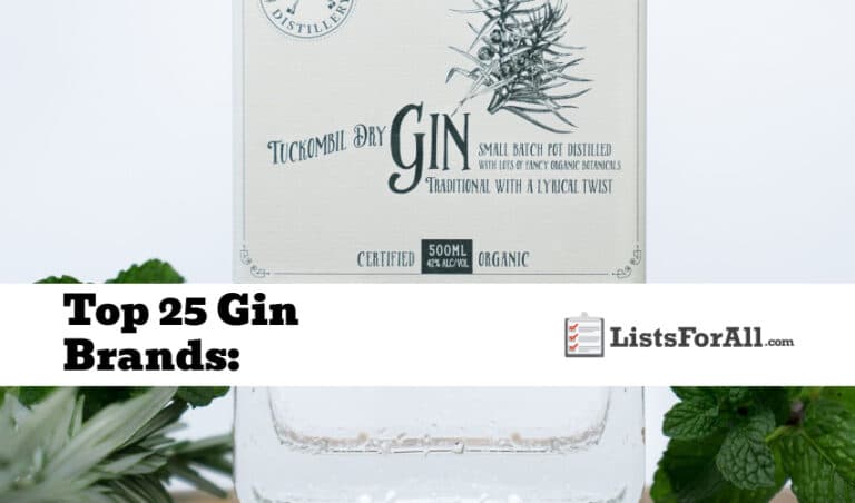 Best Gin Brands: The Top 25 List - ListsForAll.com