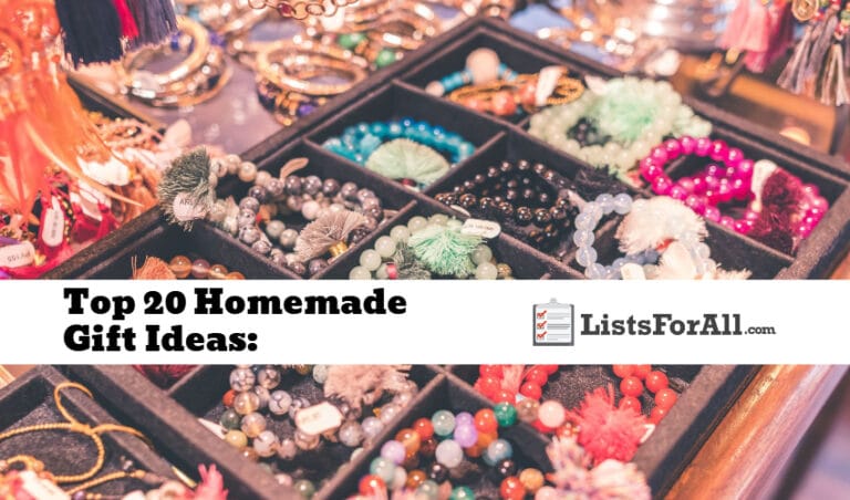 Best Homemade Gift Ideas: The Top 20 List - ListsForAll.com