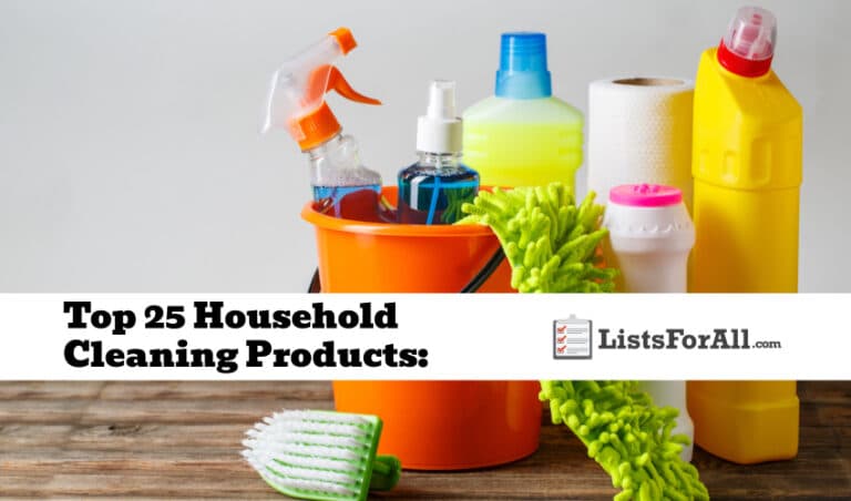 Best Household Cleaning Products: The Top 25 List - ListsForAll.com