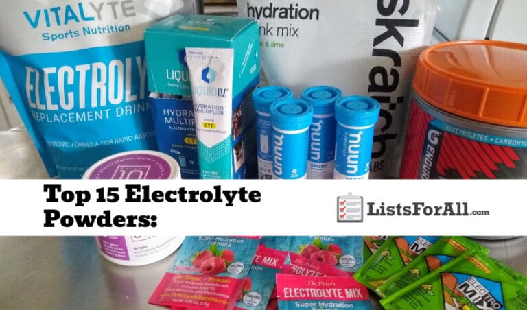 Best Electrolyte Powders: The Top 15 List - ListsForAll.com