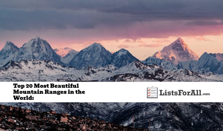 Most Beautiful Mountain Ranges in the World: The Top 20 List ...