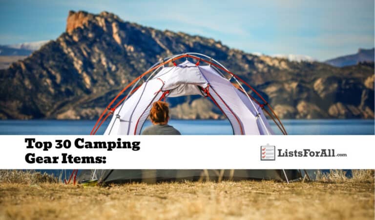 Best Camping Gear: The Top 30 List - ListsForAll.com
