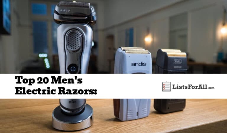 Best Men’s Electric Razors: The Top 20 List - ListsForAll.com