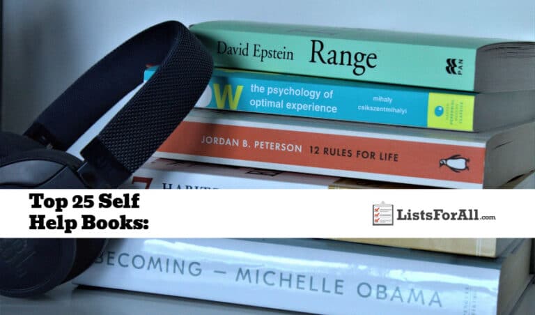 Best Self-Help Books: The Top 25 List - ListsForAll.com