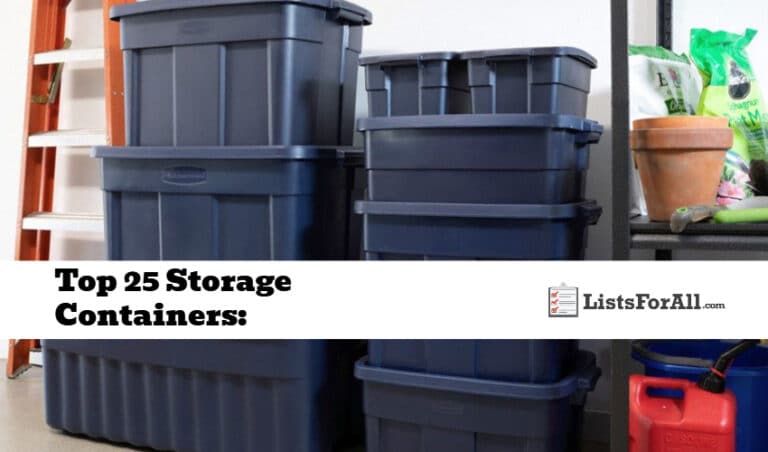 Best Storage Containers: The Top 25 List - ListsForAll.com