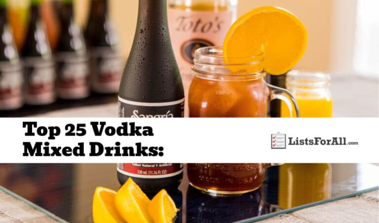 Best Vodka Mixed Drinks: The Top 25 List - ListsForAll.com