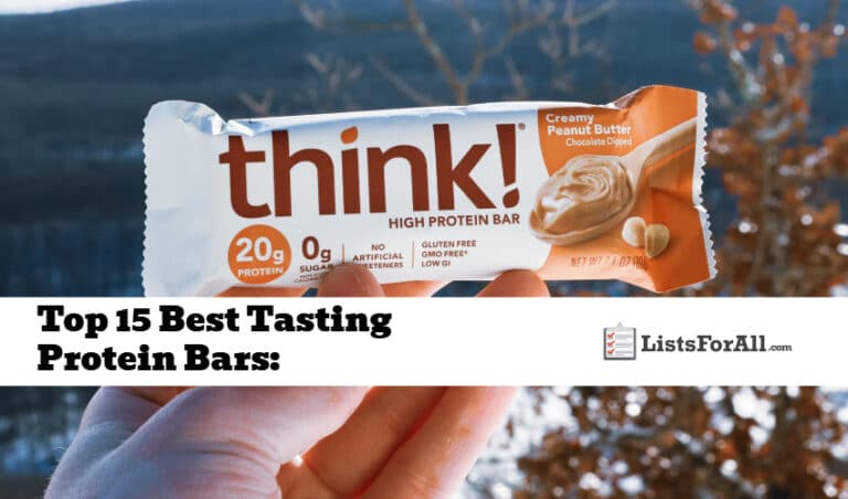 Best Tasting Protein Bars: The Top 15 List - ListsForAll.com